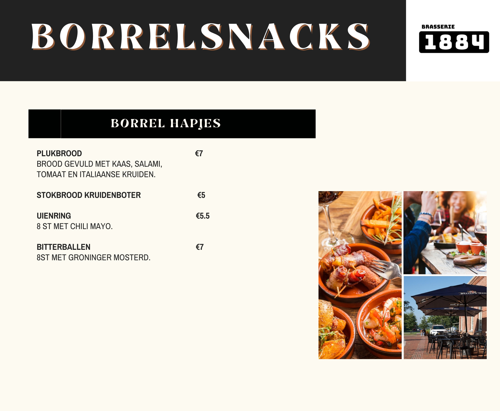 Menu – Brasserie 1884